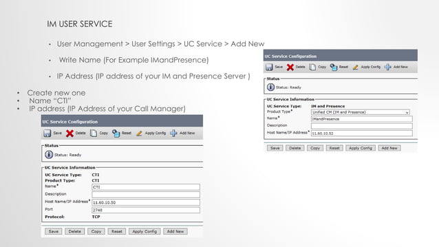 Cucm and im&presence server integration | PPTX