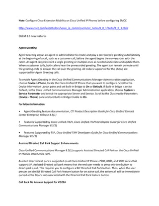 Cucm comparison doc | DOC