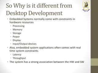 Embedded Systems: Lecture 2: Introduction to Embedded Systems | PDF