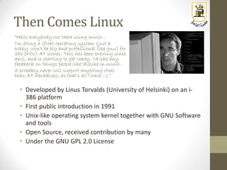 Embedded Systems: Lecture 6: Linux & GNU | PPT