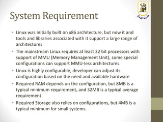 Embedded Systems: Lecture 6: Linux & GNU | PPT
