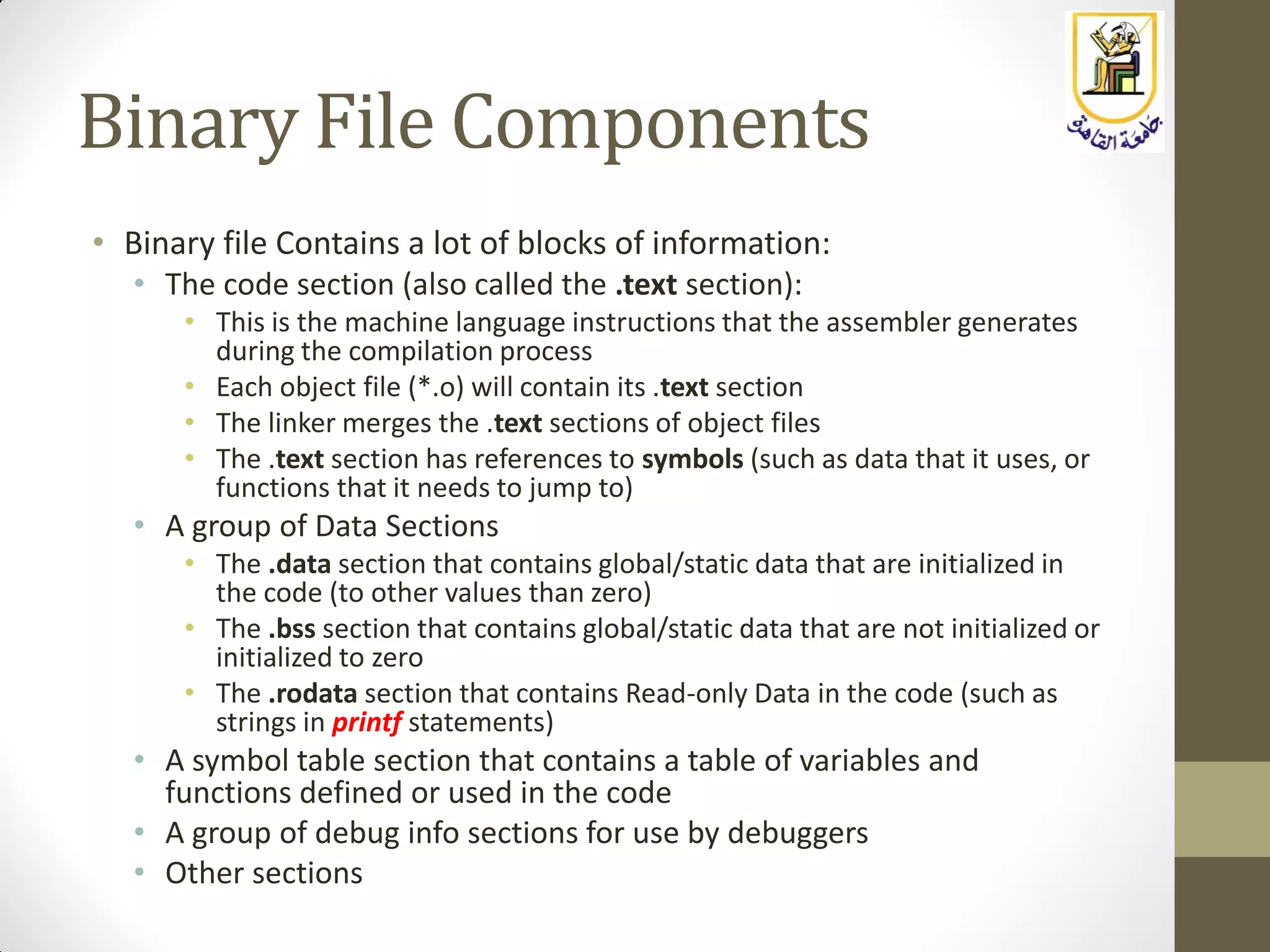 Embedded Systems: Lecture 14: Introduction to GNU Toolchain (Binary Utilities) | PDF