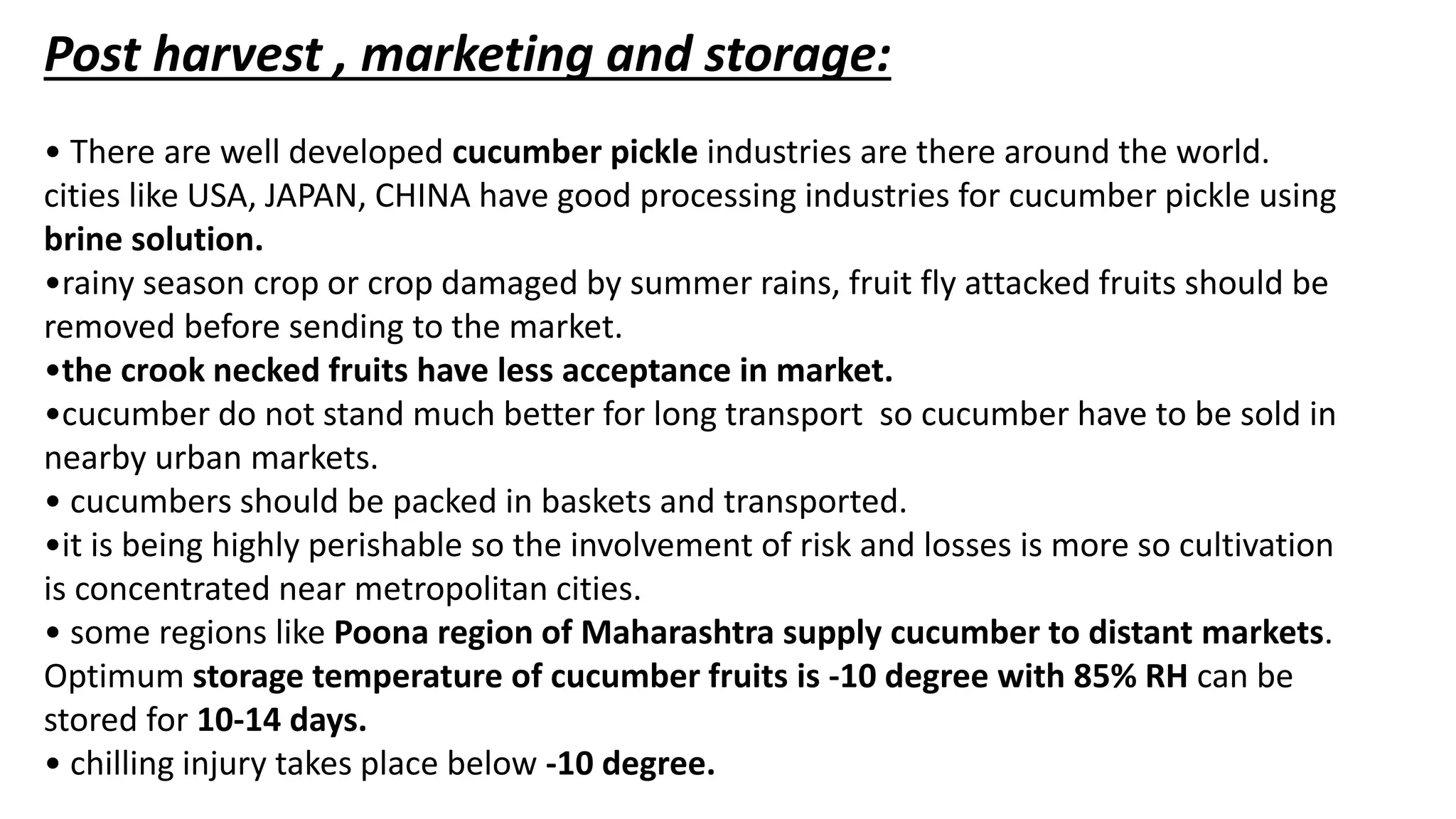 Production technology of Cucumber | PPTX