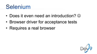Automated Testing with Cucumber, PhantomJS and Selenium | PPTX
