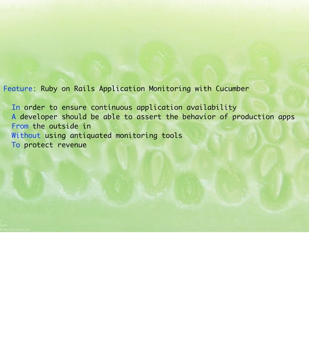 Continuous Production Integration Ruby On Rails Application Monitoring With Cucumber Pdf