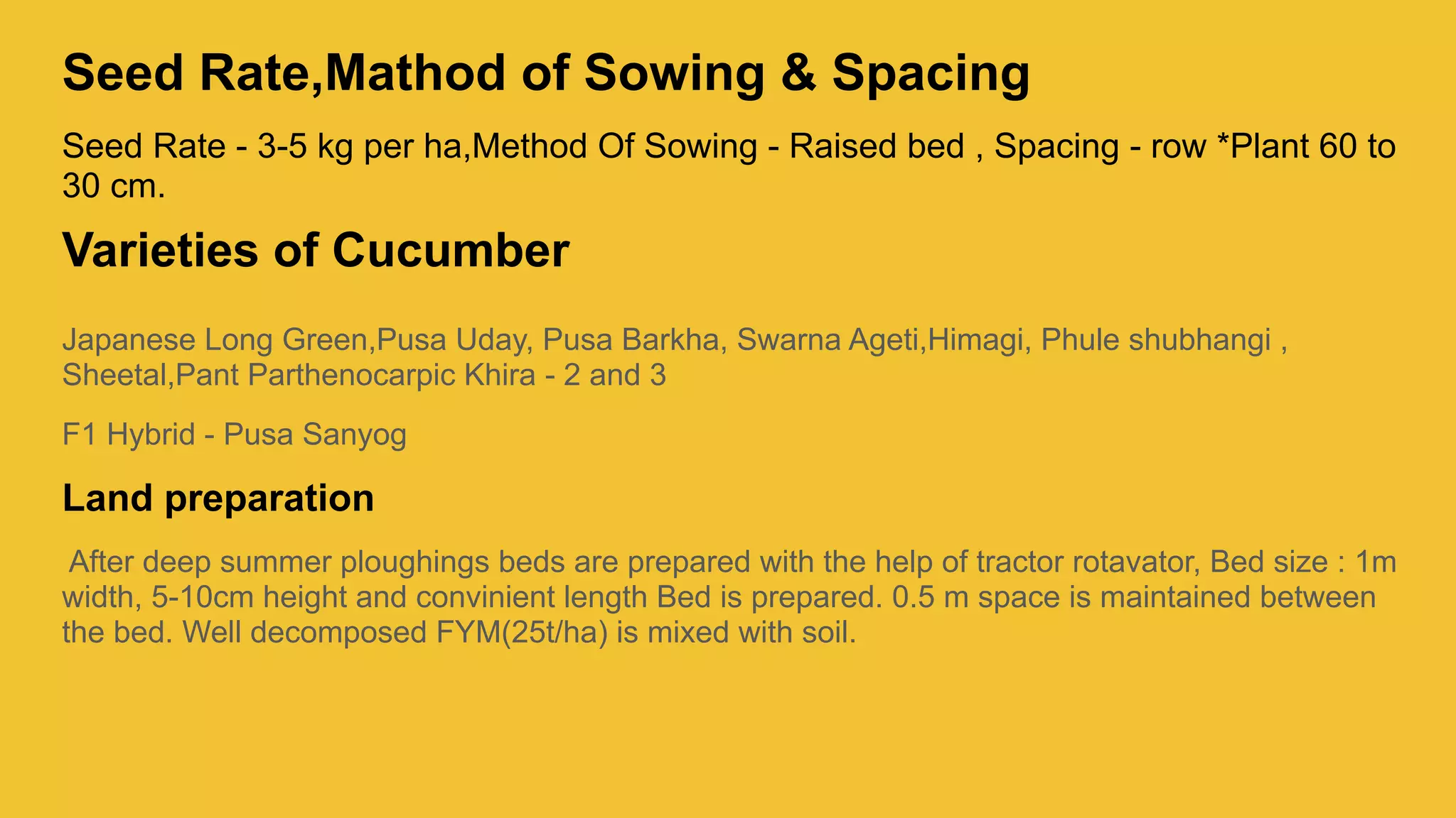 PROTECTED CULTIVATION OF CUCUMER | PDF