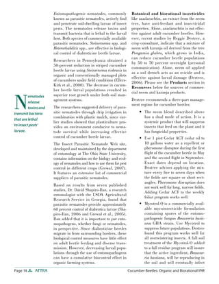 Cucumber Beetles: Organic and Biorational Integrated Pest Management | PDF