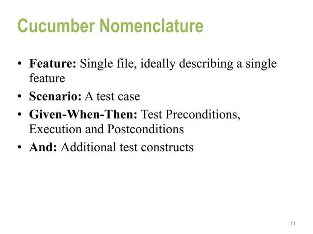Cucumber ppt | PDF | Computer Software and Applications | Computing