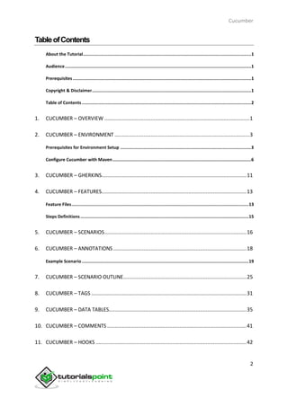 Cucumber tutorial | PDF