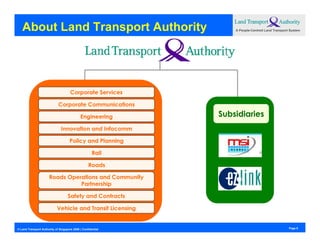 Mr. Leong Kwok Weng - Singapore 2020 Masterplan for Transport | PDF