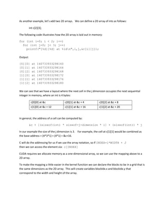 CUDA First Programs: Computer Architecture CSE448 : UAA Alaska : Notes ...