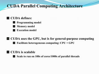 Cuda Architecture | PPTX