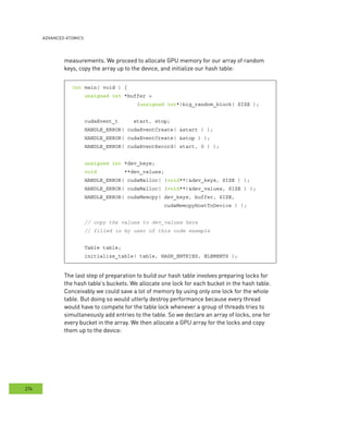 CUDA by Example : Advanced Atomics : Notes | PDF