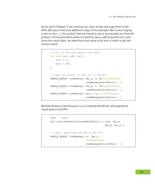 CUDA by Example : Advanced Atomics : Notes | PDF