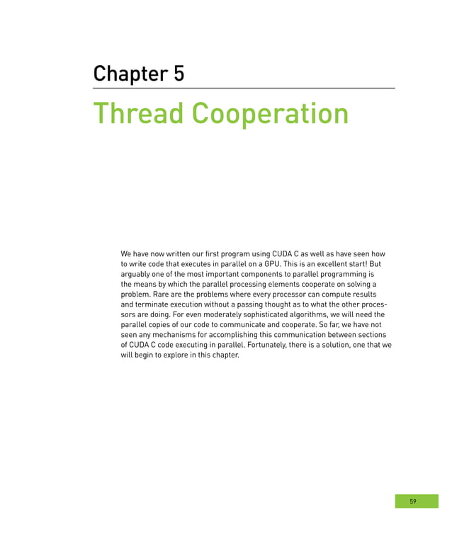 CUDA by Example : Thread Cooperation : Notes | PDF