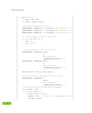CUDA by Example : Thread Cooperation : Notes | PDF