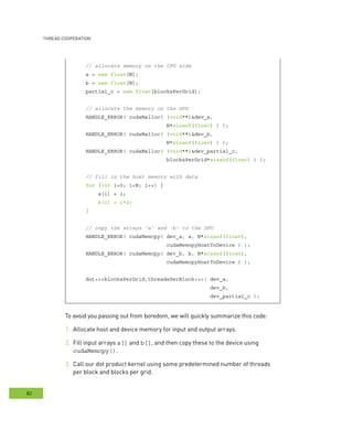 CUDA by Example : Thread Cooperation : Notes | PDF