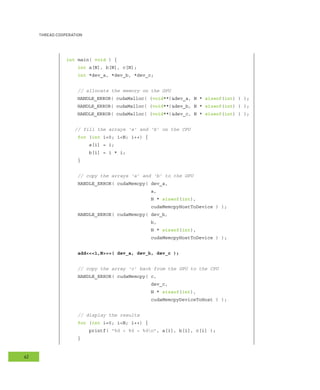 CUDA by Example : Thread Cooperation : Notes | PDF