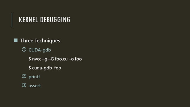 Cuda debugger | PPT
