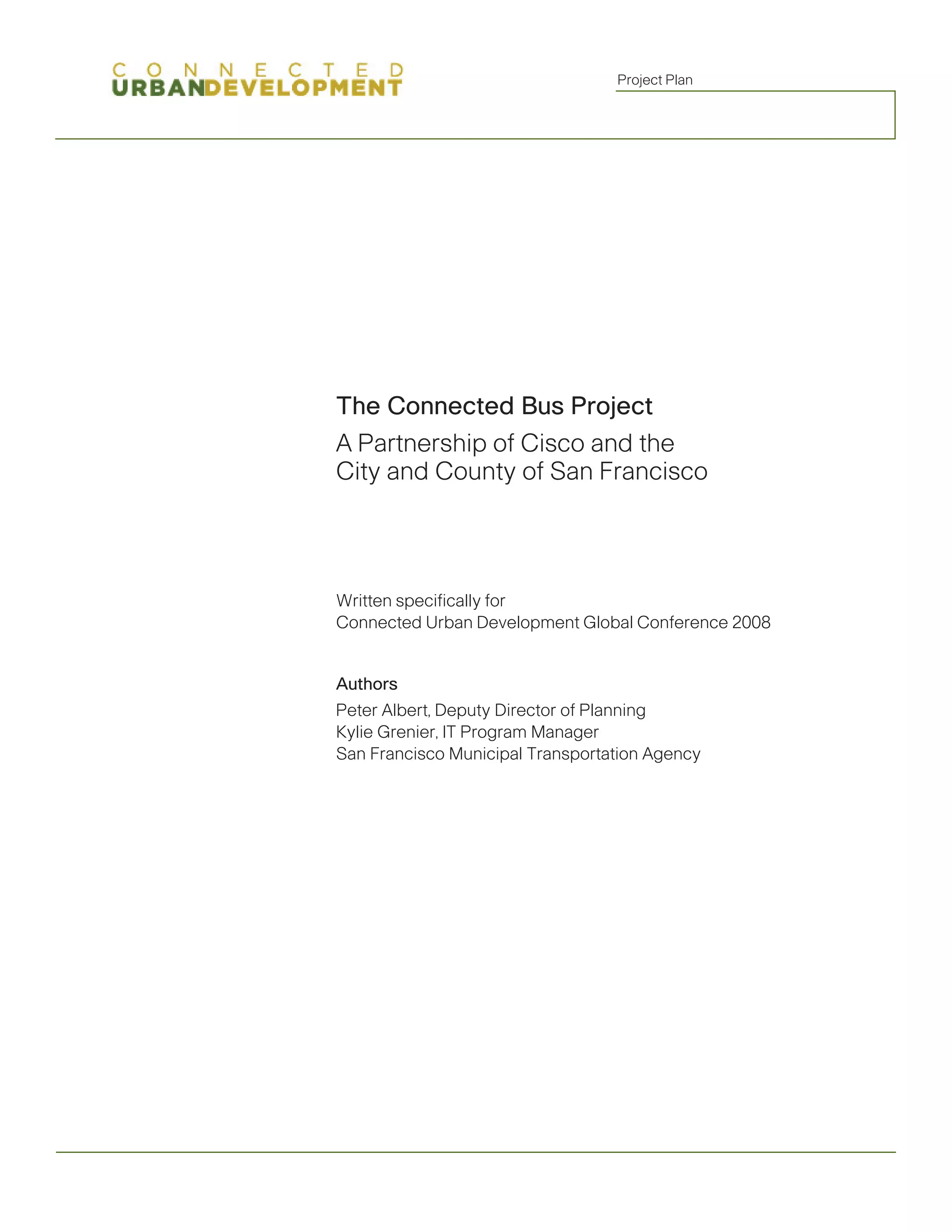 The Connected Bus - Project Plan | PDF