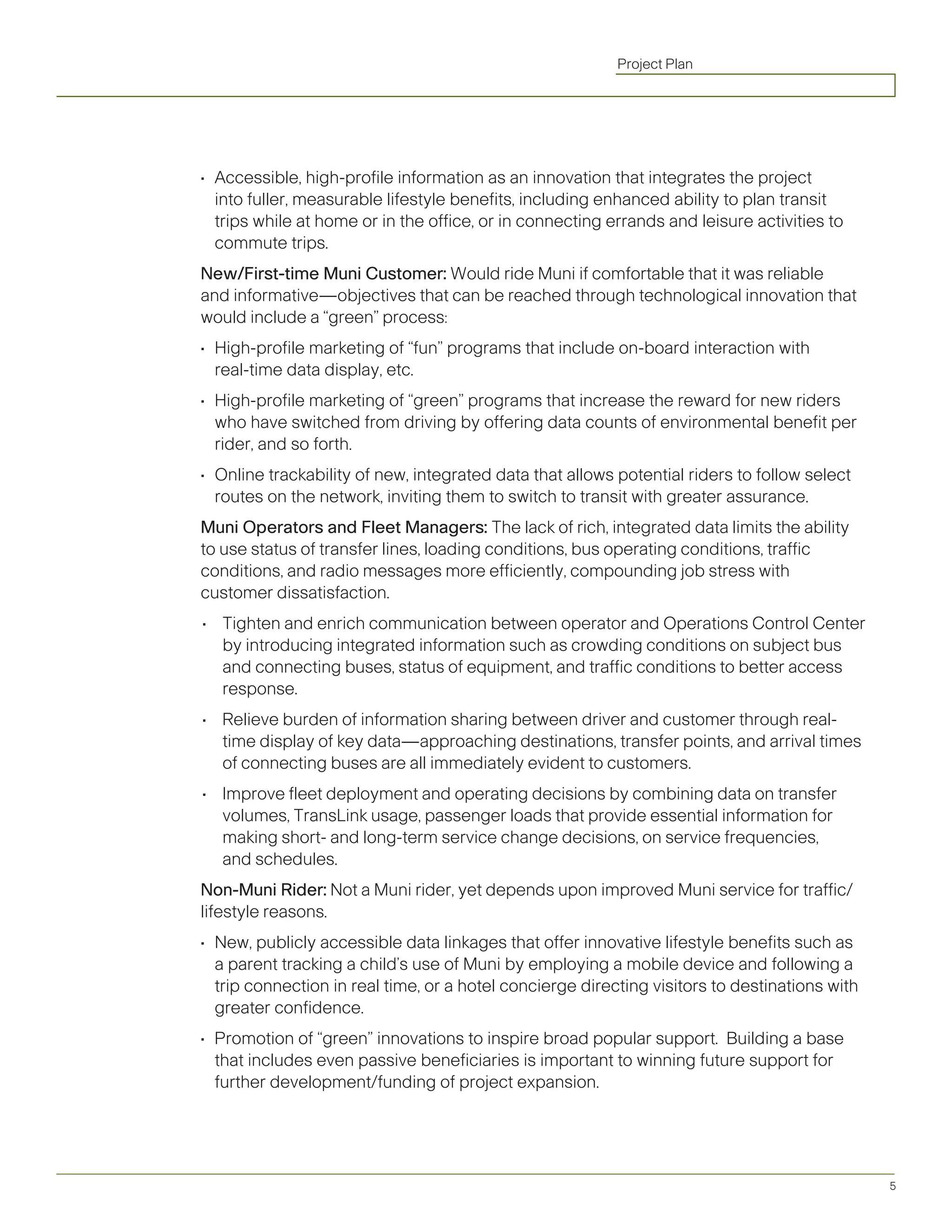 The Connected Bus - Project Plan | PDF