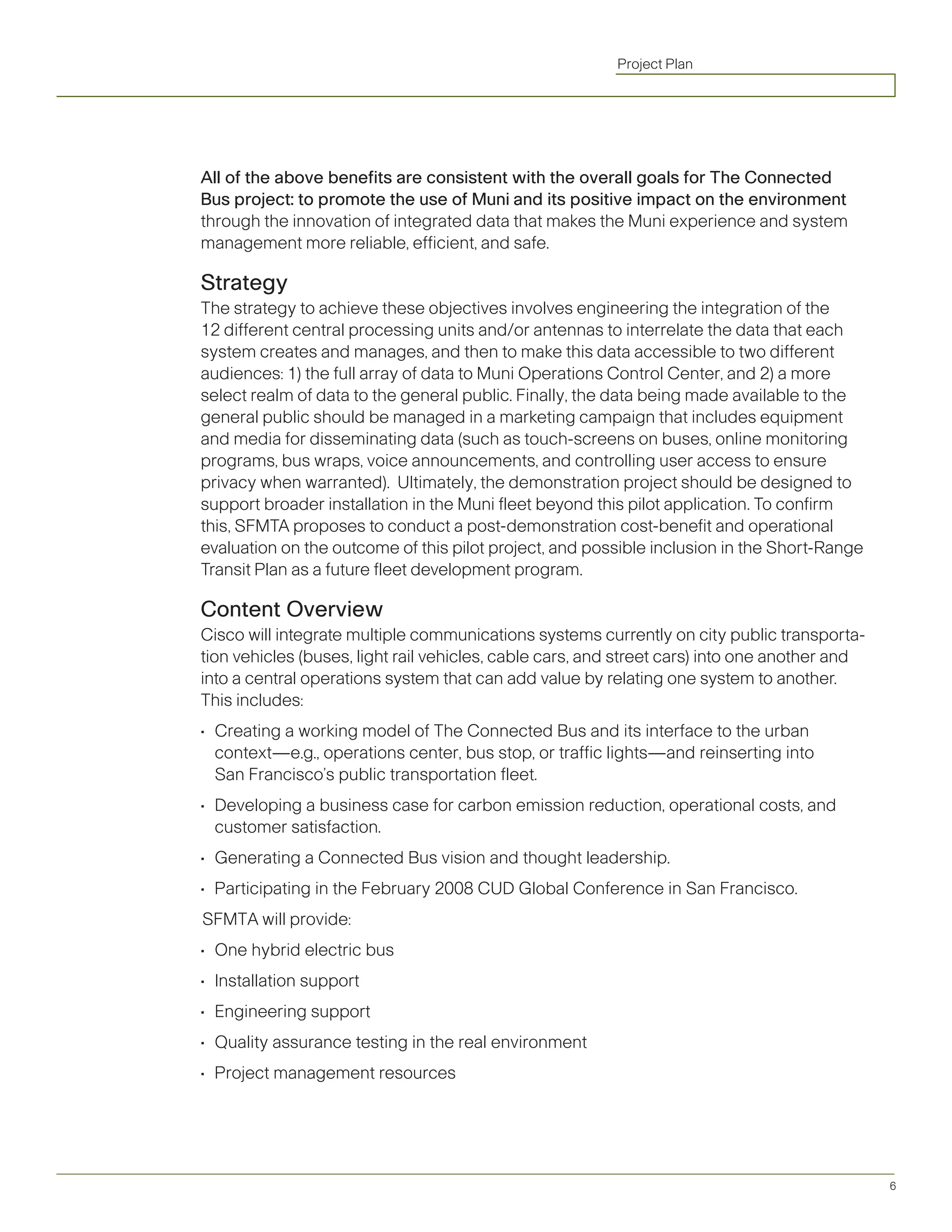 The Connected Bus - Project Plan | PDF