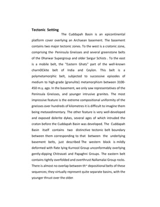Cuddapah supergroup | PDF