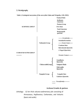 Cuddapah supergroup | PDF