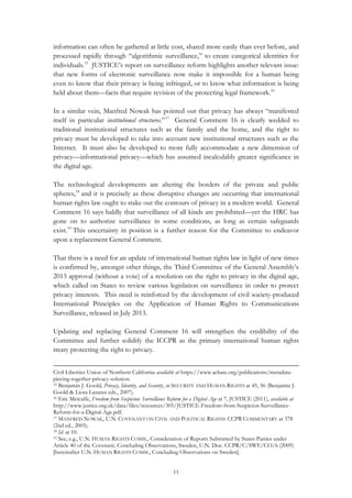 The Human Right to Privacy in the Digital Age | PDF