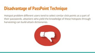 Cued Click Point Authentication | PPTX | Internet | Computing