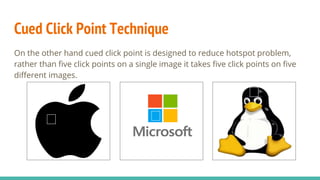 Cued Click Point Authentication | PPTX | Internet | Computing
