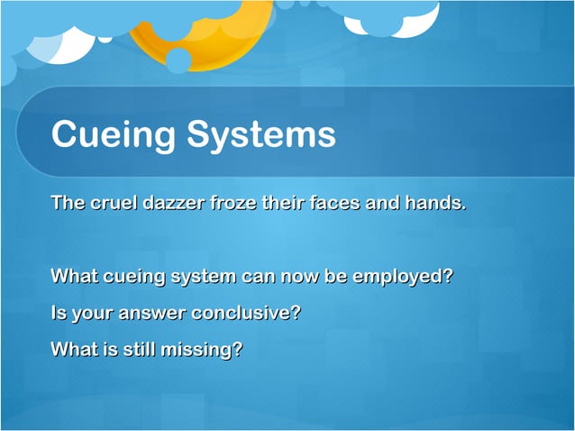 Cueing system | PPT