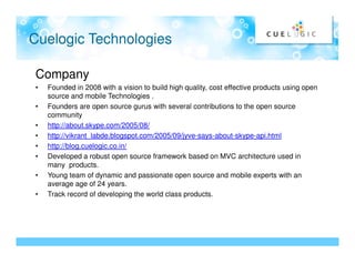 Cuelogic technologies | PDF