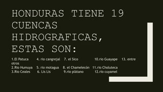 CUENCAS HIDROGRAFICAS EN HONDURAS.pptx