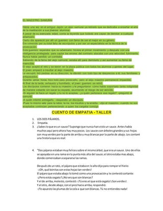 Cuento taller - empatia | DOCX