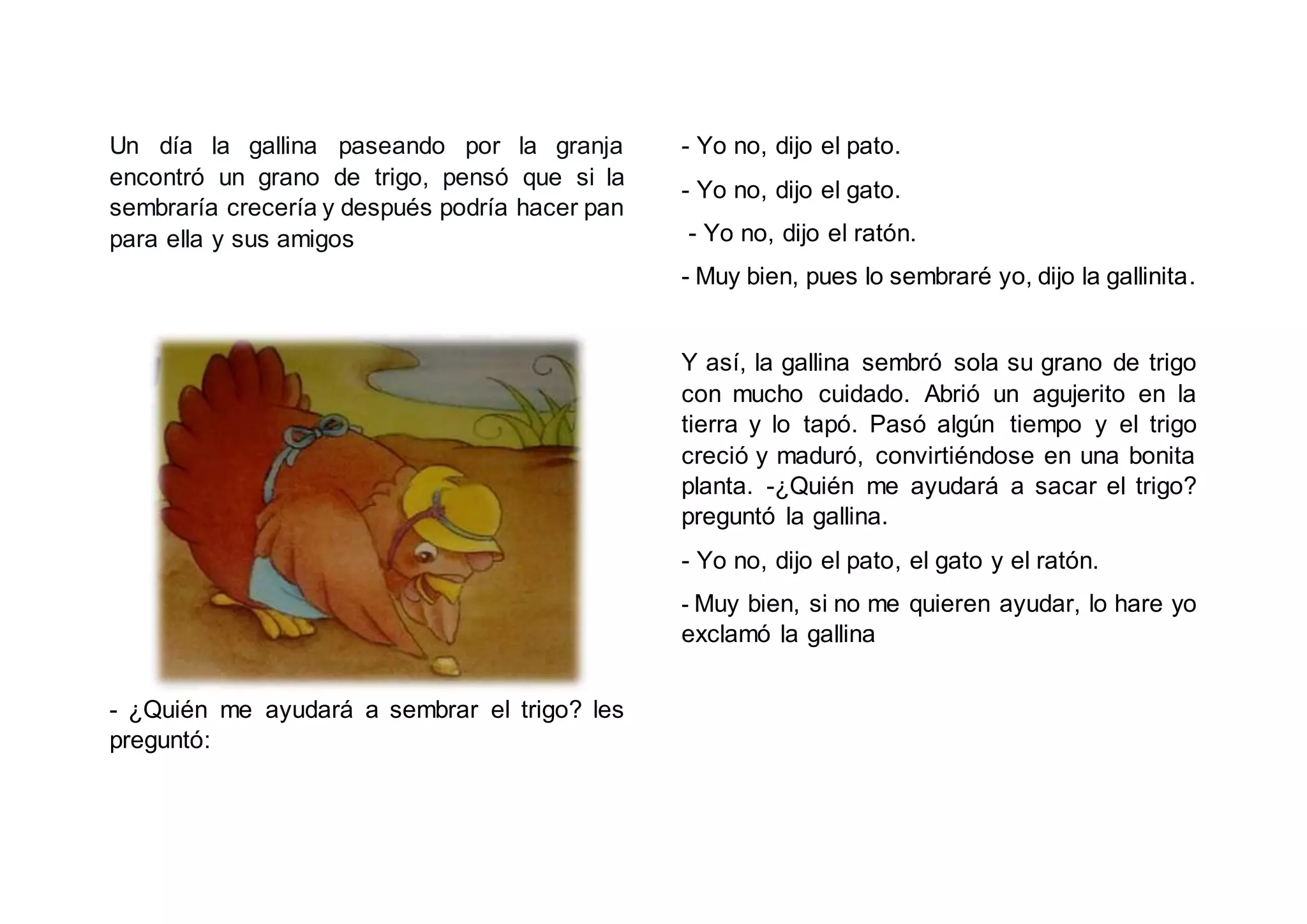 La gallina y sus tres amigos | PPT