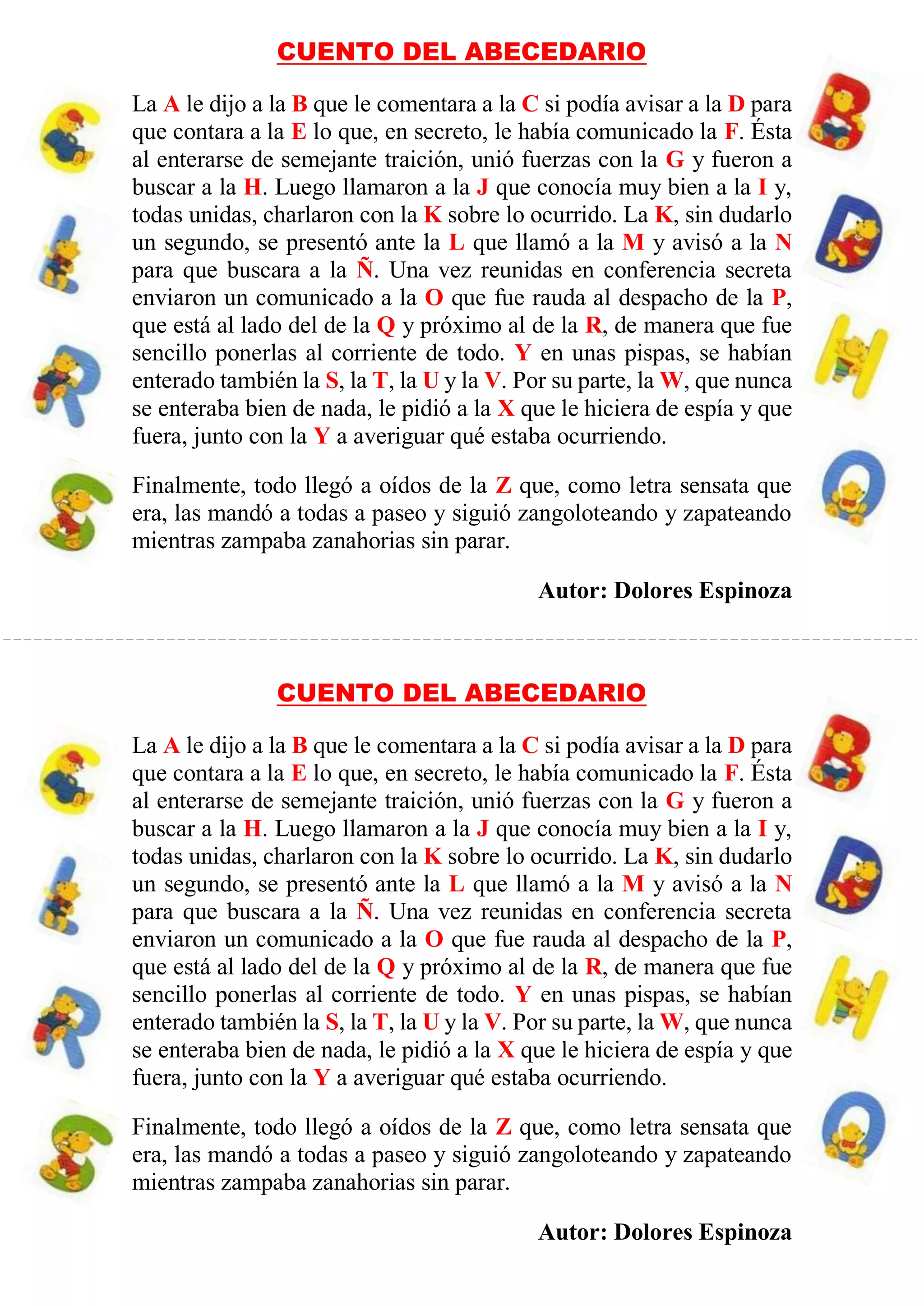 Cuento del abecedario | PDF