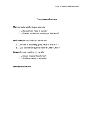 Cuento de la ch desde el 11 a 14 de octubre | DOCX