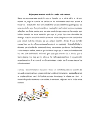 Cuento de las notas musicales corregido | PDF