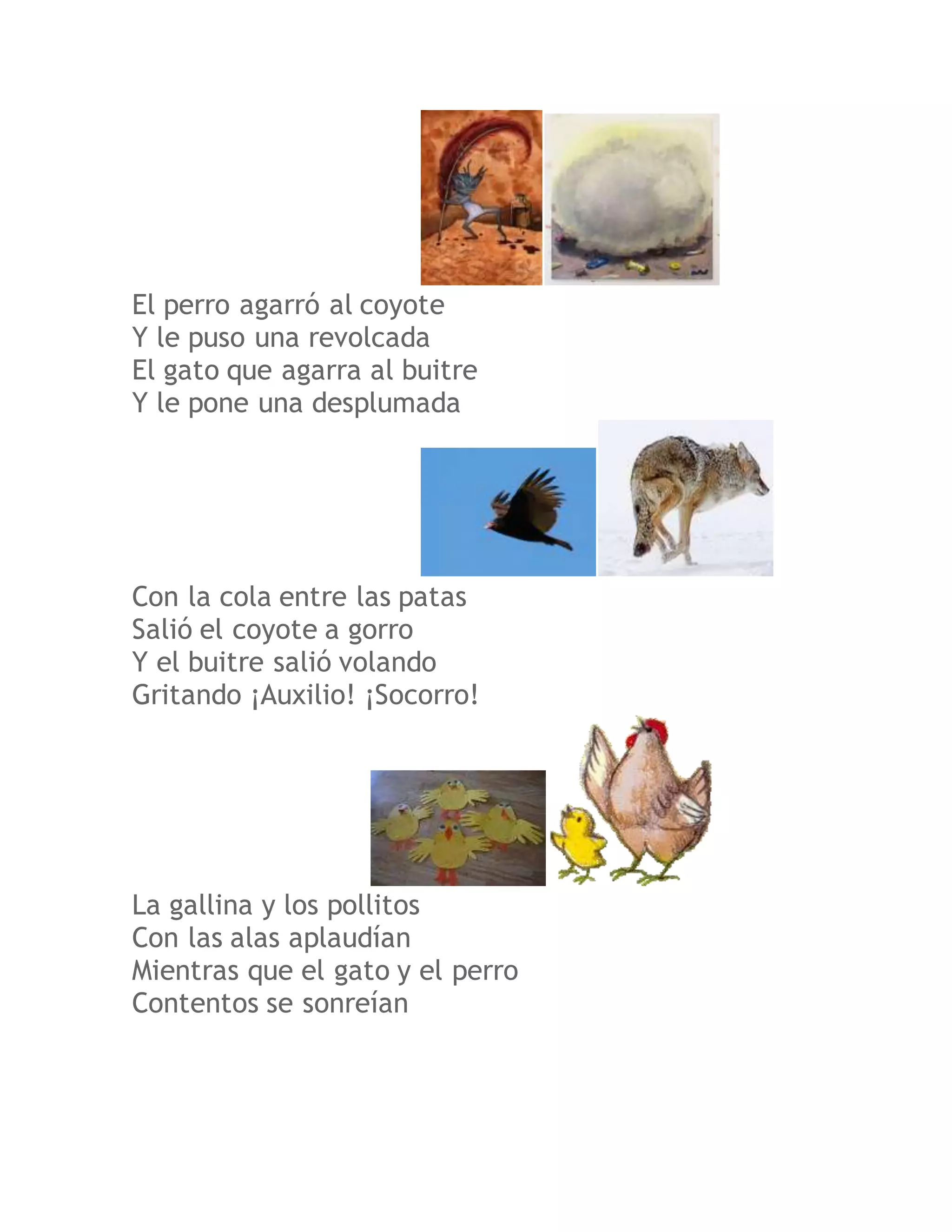 Cuento del perro el gato y la gallina | DOCX