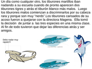 Cuento de tiburones joaquín | ODP