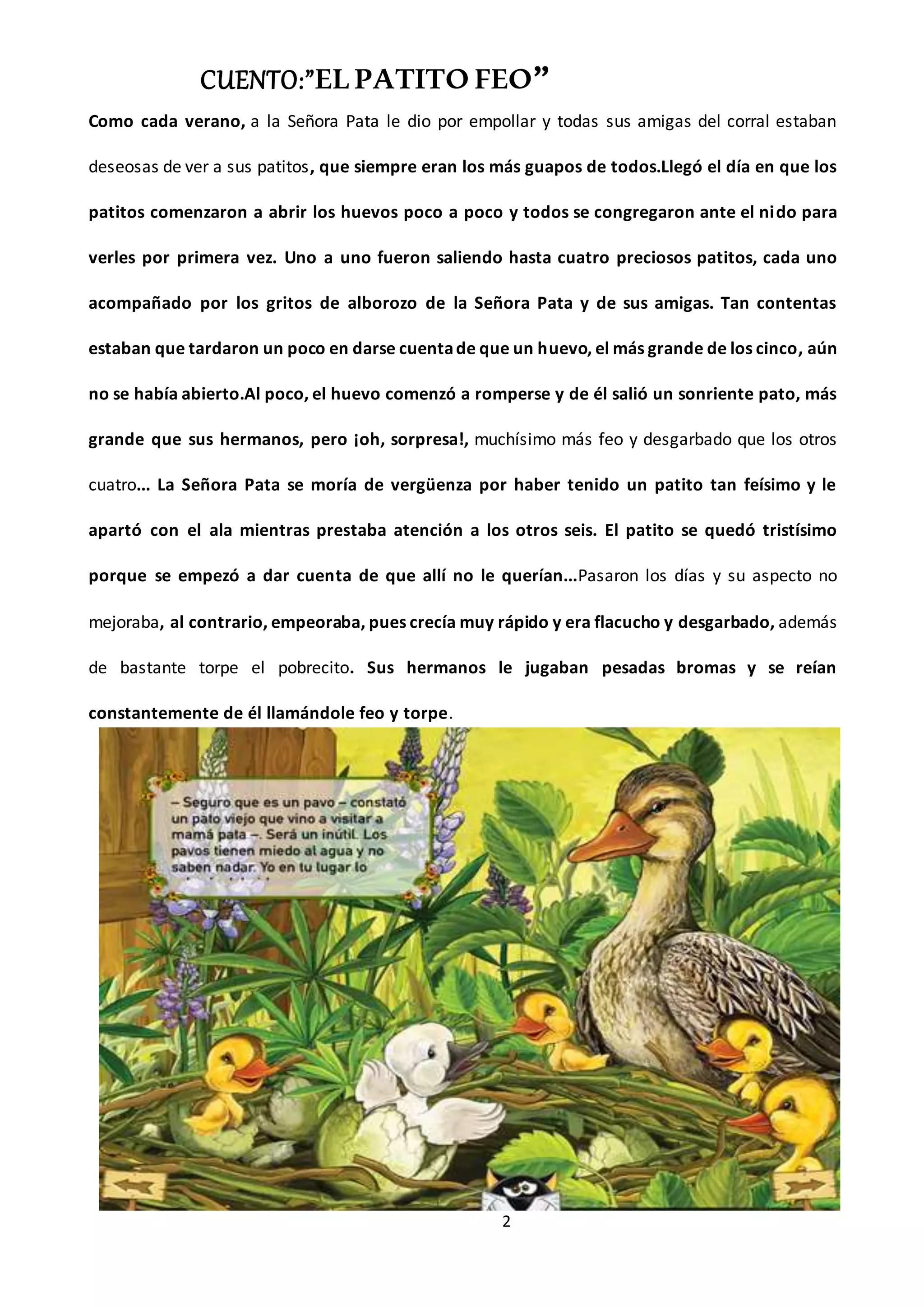 Cuento el patito feo | DOCX