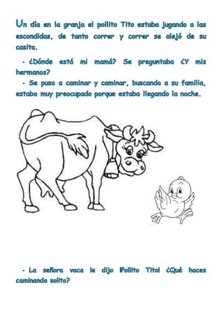 Cuento el pollito tito | DOCX