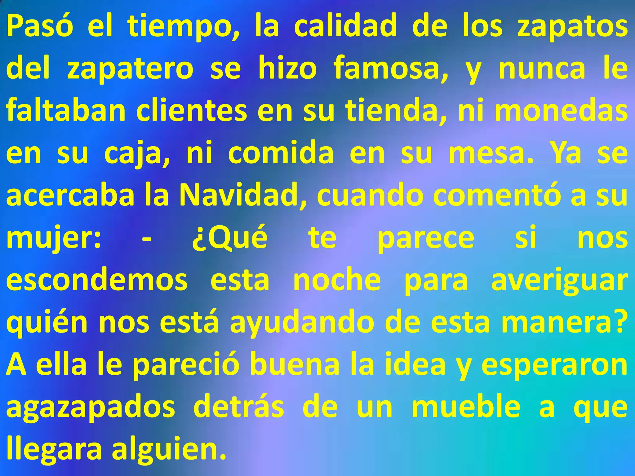 Cuento el zapatero y los duendes | PPTX
