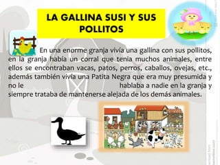 Cuento infantil la gallina y sus pollitos | PPTX