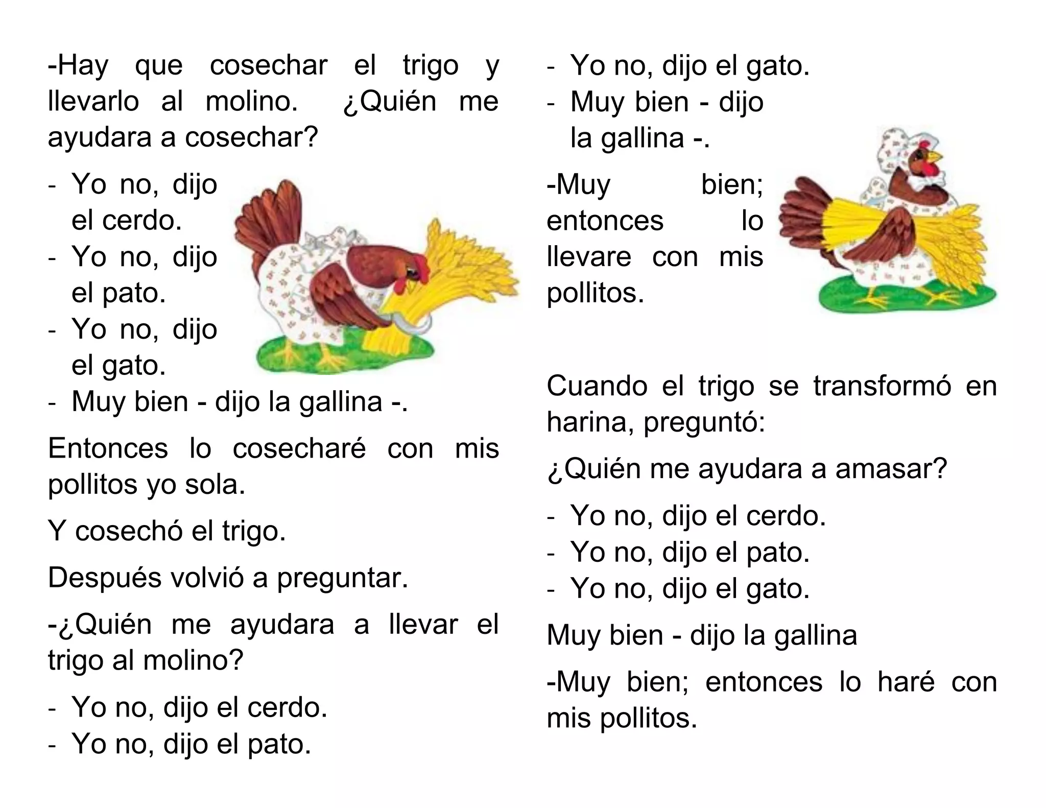 Cuento la gallinita roja | PDF