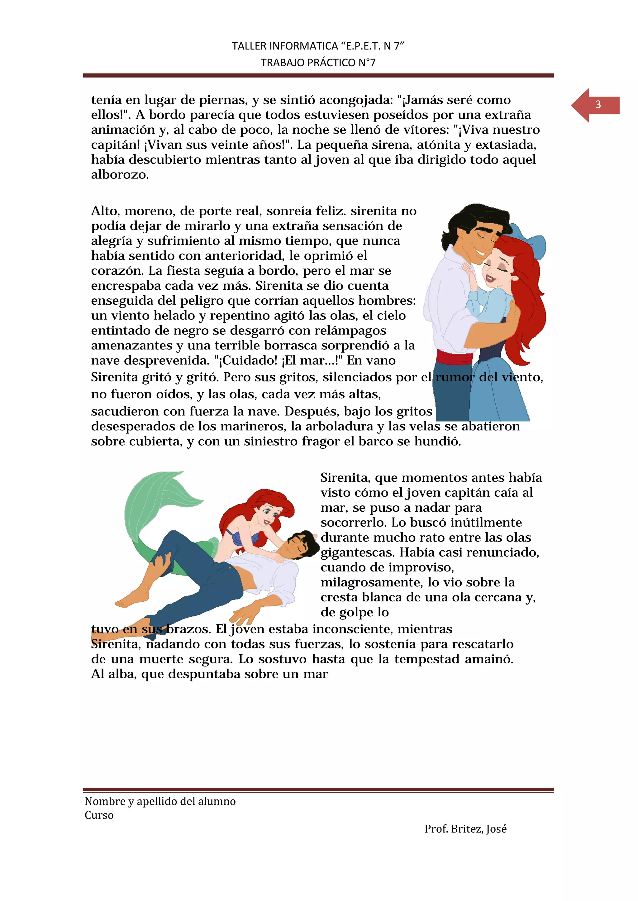 Cuento la sirenita | PDF