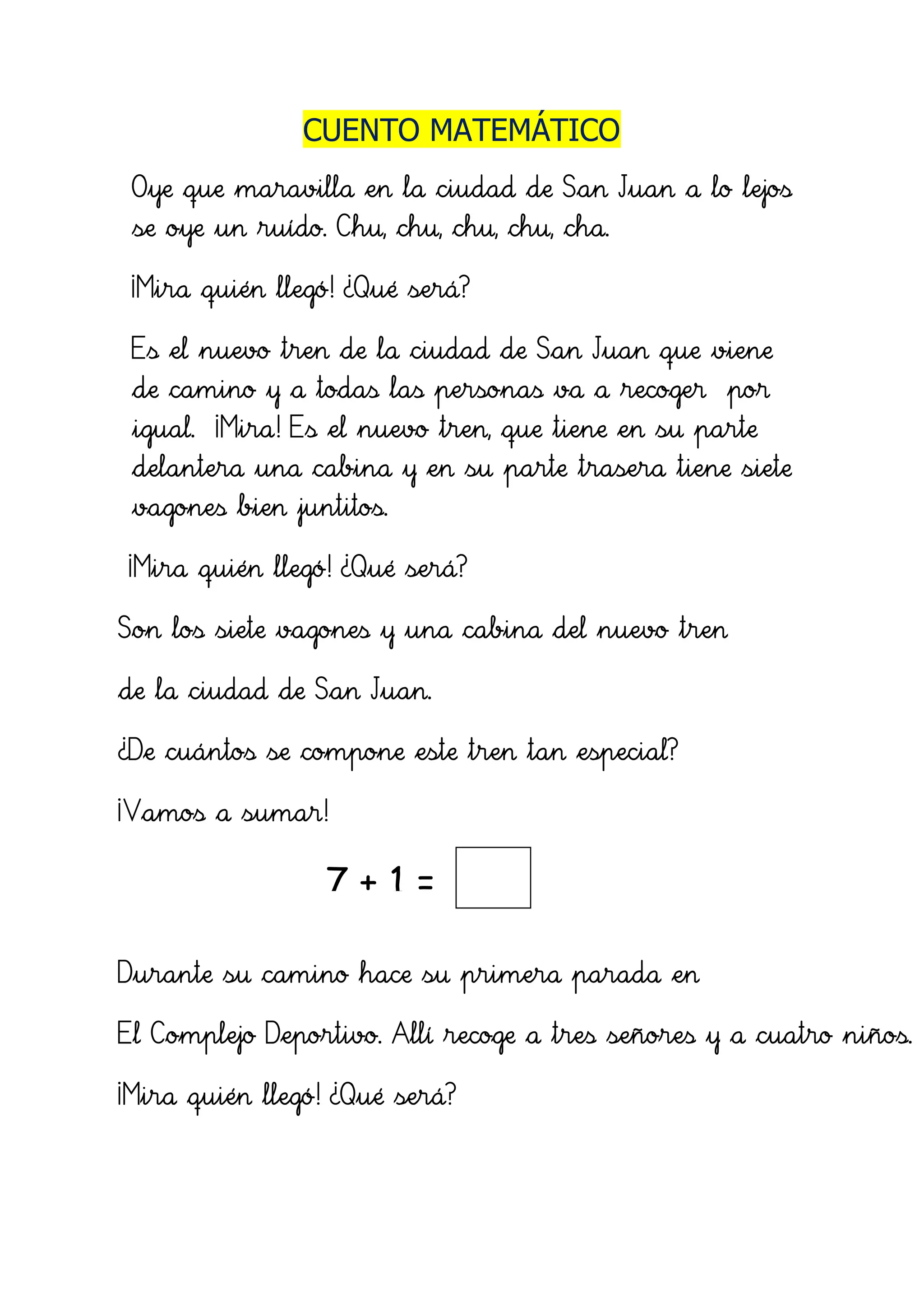 Cuento matemático | PDF