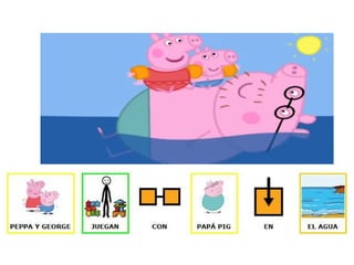 Cuento Peppa pig en la playa con pictogramas Arasaac | ODP
