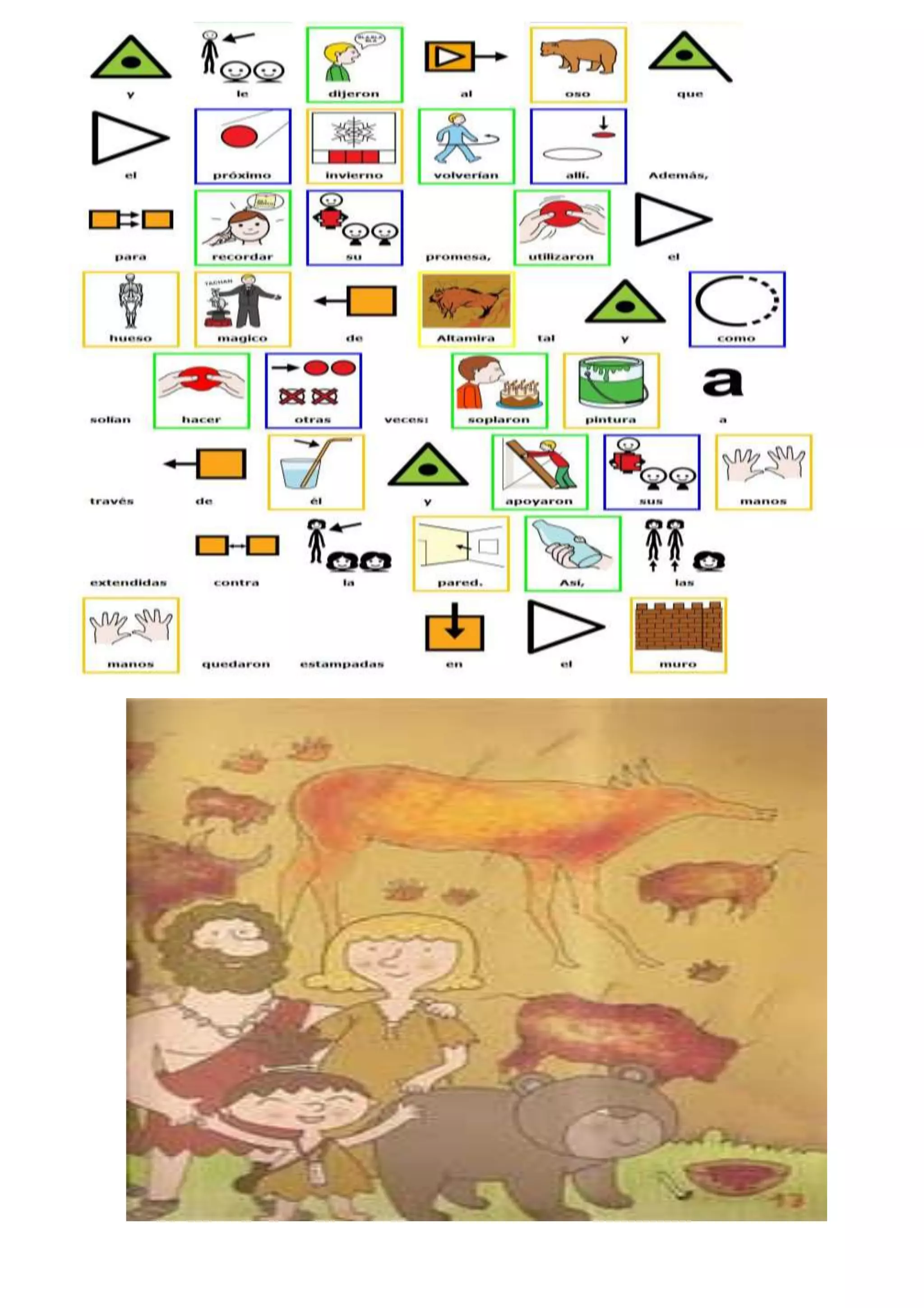 Cuento pictogramas prehistoria: LA CUEVA DE ALTAMIRA Autor pictogramas ...
